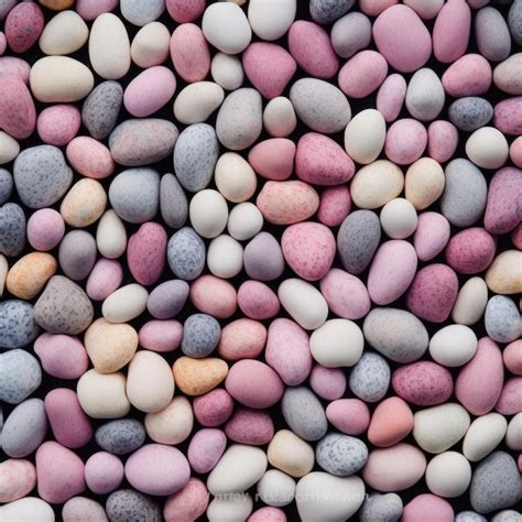 Premium Ai Image Pile Of Pebbles Colored In Pastel Colors