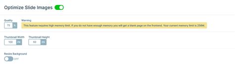 Slider Settings Optimize Smart Slider Documentation