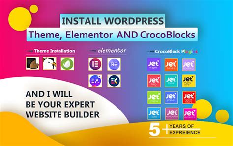 Install Wordpress Theme Elementor Pro Crocoblock And Be Expert Website Builder By Rabiulr Fiverr