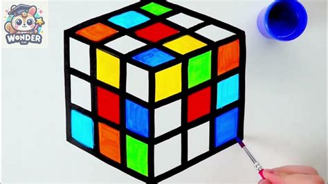 How To Draw A Rubik Cube Easy Drawing For Beginners Rubik Cube
