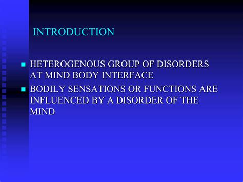 Somatoform Disorders Ppt