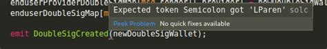 Solidity VS Code Expected Identifier Got LParen Solc Ethereum Stack Exchange
