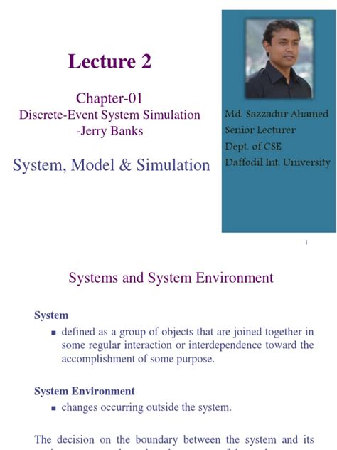 Lecture 2 System Model Simulation Pdf Conceptual Model Simulation