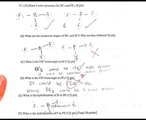 Solved 12 A Draw Lewis Structures For Bf3 And Pf3 [6