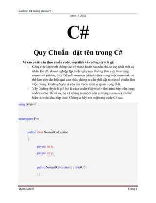 Coding Standard PDF