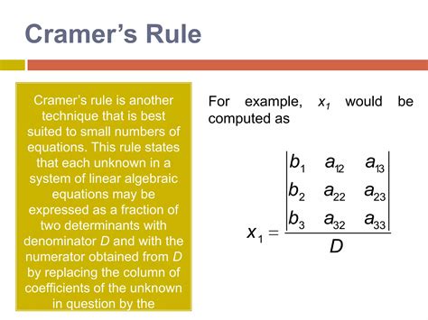 direct methods to solve linear equations systems pptx