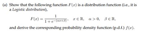 Solved A Show That The Following Function F X Is A Chegg