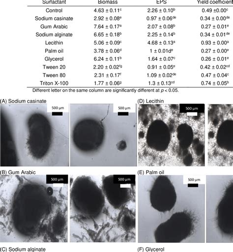 The Production Of Biomass Eps And Yield Coefficient Of Eps In