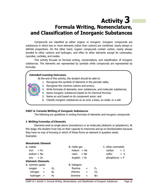 Activity 3 Formula Writing Nomenclature Pdf