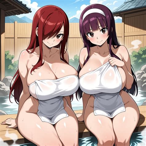 Erza Scarlet And Kagura Mikazuchi Fairy Tail Danbooru