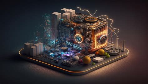 Generative Ai Internet Of Things Iot Devices And Connectivity On A Network Cloud At Center