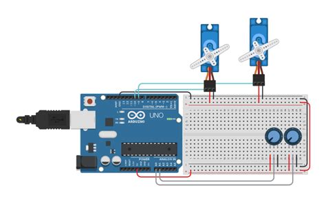 Circuit Design Laser Controlado Por Joystick Tinkercad