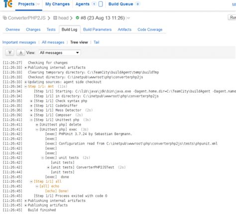 How To Show Phpunit Test Results And Test Code Coverage In Teamcity Michael Chudinov My