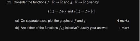 solved q2 consider the functions f r r and g r r given