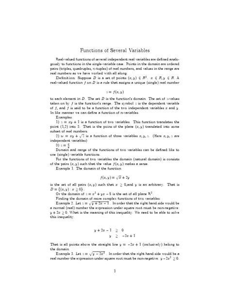 functions of several variables pdf maxima and minima function
