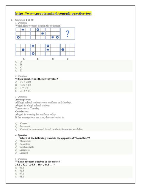 Prep Terminal Test Pli Pdf