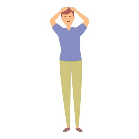 Premium Vector Man Stress Icon Cartoon Vector Panic Attack Mental