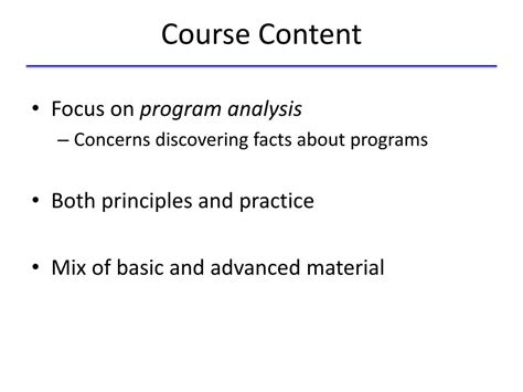 Ppt Introduction To Program Analysis Powerpoint Presentation Free