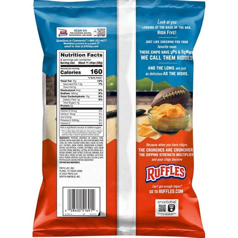 Ruffles® Cheddar And Sour Cream Flavored Potato Chips Shop Now At