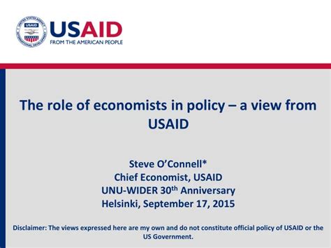 Ppt The Role Of Economists In Policy A View From Usaid Steve