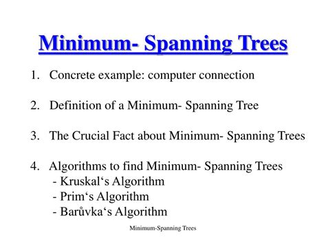Ppt Minimum Spanning Trees Powerpoint Presentation Free Download Id4374114