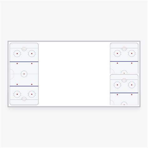 Hockey Coaching Whiteboard Full Rink And Zone Strategy Board