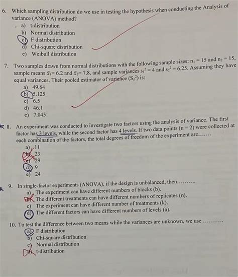 Solved Which Sampling Distribution Do We Use In Testing Chegg