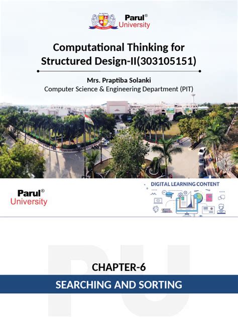 Ctsd2 Unit 6 Searching And Sorting Pdf Applied Mathematics Algorithms And Data Structures