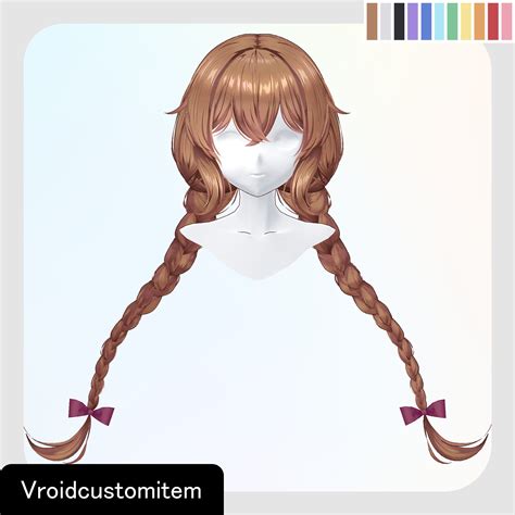 Vroidstudio Charlottes Braided Twin Tails 11 Colors Included Etsy