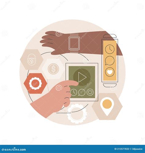 Wearable Mobile App Development Abstract Concept Vector Illustration Stock Vector