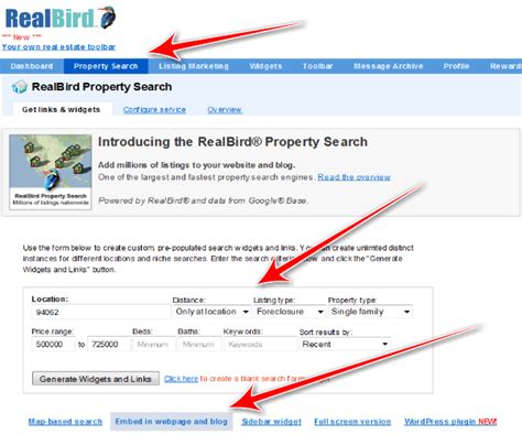 How To Create A Custom Widget From The Property Search Using Widgetbox Com