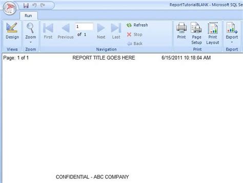report builder report footers