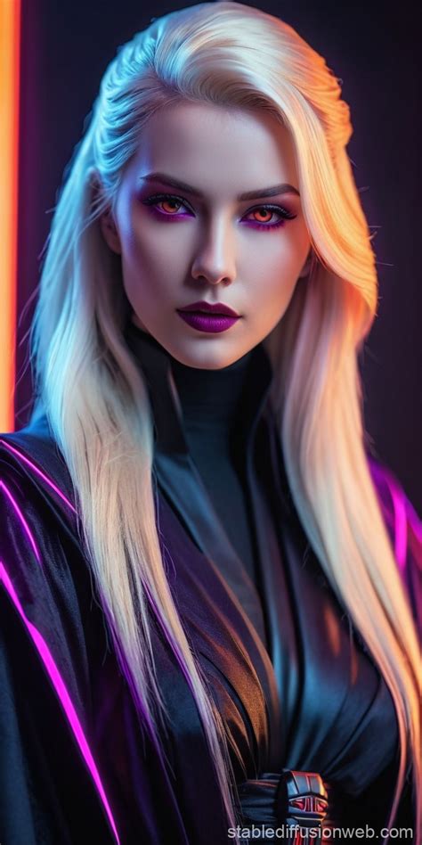 Female Sith Lord In Black Robes Stable Diffusion Online