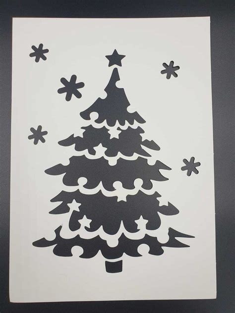 X Christmas Decoration Snow Spray Stencil Deer Tree Snowflake Santa Snowman Etsy UK