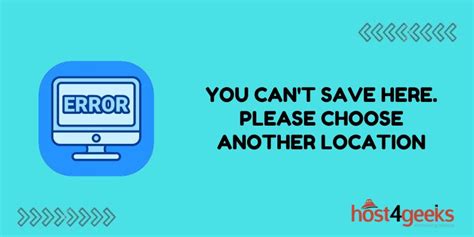 How To Fix The Error Message You Cant Save Here Please Choose