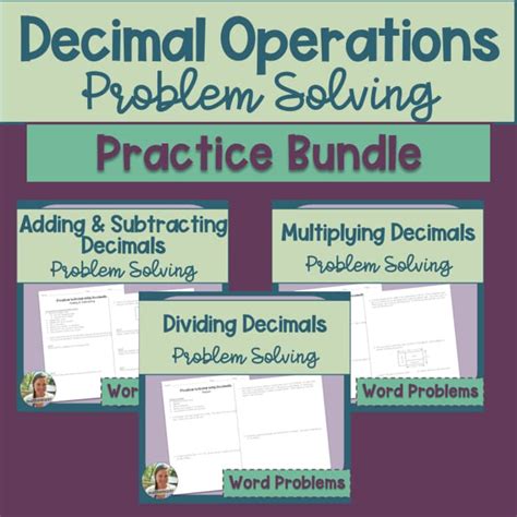 Decimal Operations Problem Solving Word Problem Worksheets By Mathemizer