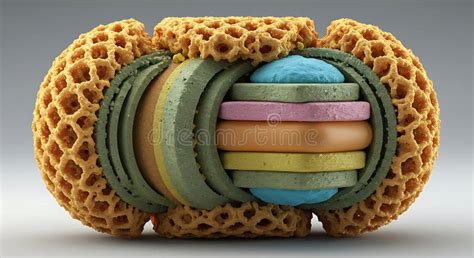 Abstract Rendering Of A Complex Cellular Structure Stock Illustration