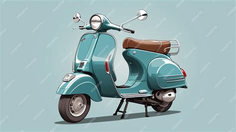Premium Photo Elegant Vespa Cartoon Vector Isolated On Background