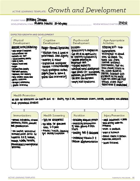 Ati Growth And Development Template Older Adults