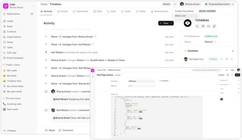 Customization Controls Frappe CRM