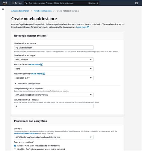 Using Interactive Sessions With Sagemaker Notebooks Aws Glue