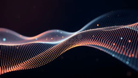 Colorful Wave Patterns Flow Dynamically In A Dark Background Showcasing Vibrant Dots And Lines