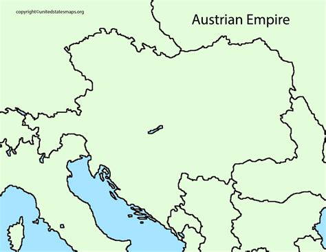 Blank Austrian Empire Map Map Of Austrian Empire Blank