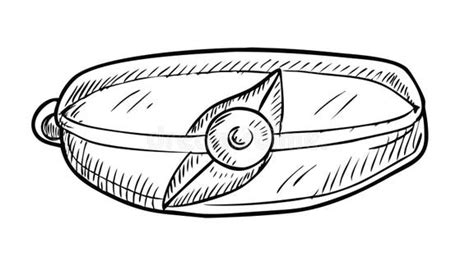 Sketched Compass Icon Artistic Direction Navigation Symbol Vector