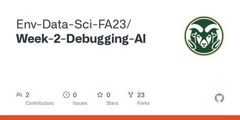 Github Env Data Sci Fa23week 2 Debugging Ai