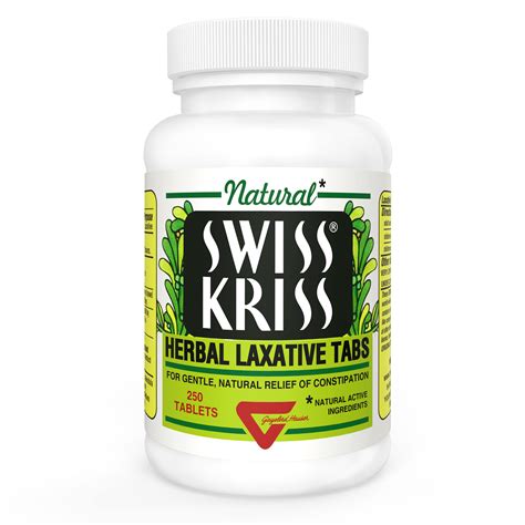Swiss Kriss Herbal Laxative Tablets Gentle And Natural Relief For