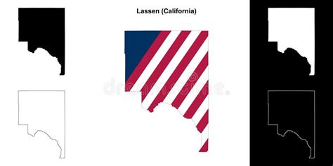 Lassen Outline Map Stock Vector Illustration Of Isolated 323840080