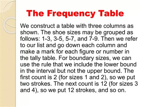 organizing data using frequency distribution pptx