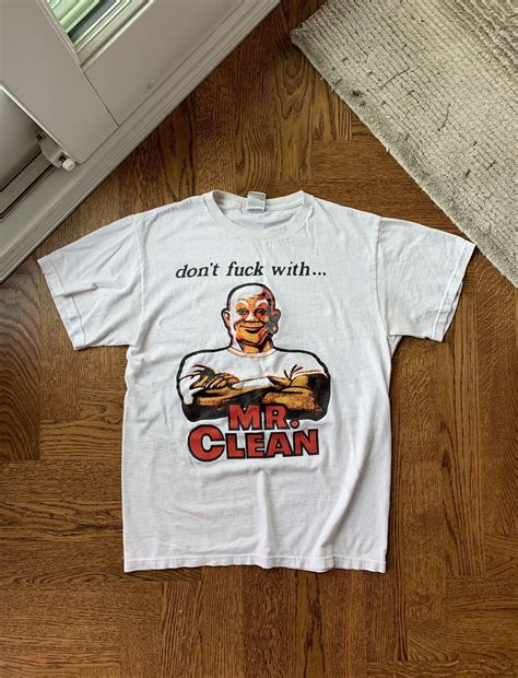 Japanese Brand × Streetwear × Vintage 2000s Mr Clean Boomer Humour Tee Vintage Y2k Dont Fuck
