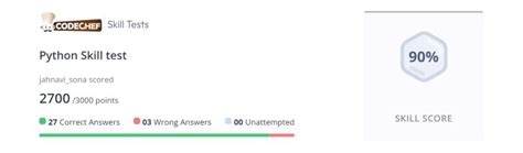 Jahnavi Sonayala On Linkedin Codechef Python Skilltest